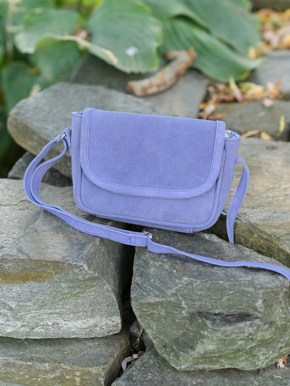 Suede Bag Small - Perwinkle | Shop Beautiful Designs by April Cornell