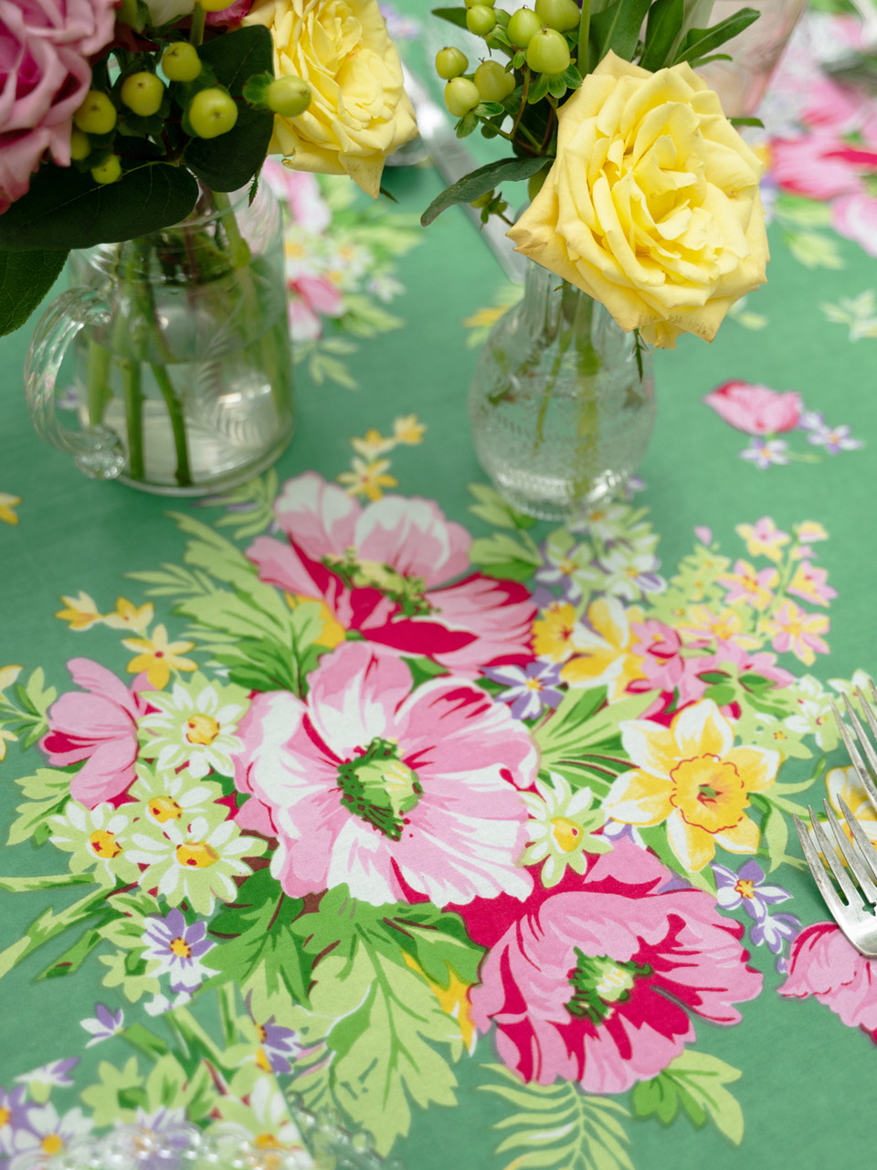 Charming Tablecloth - Jade Green | Shop Beautiful Designs by April Cornell