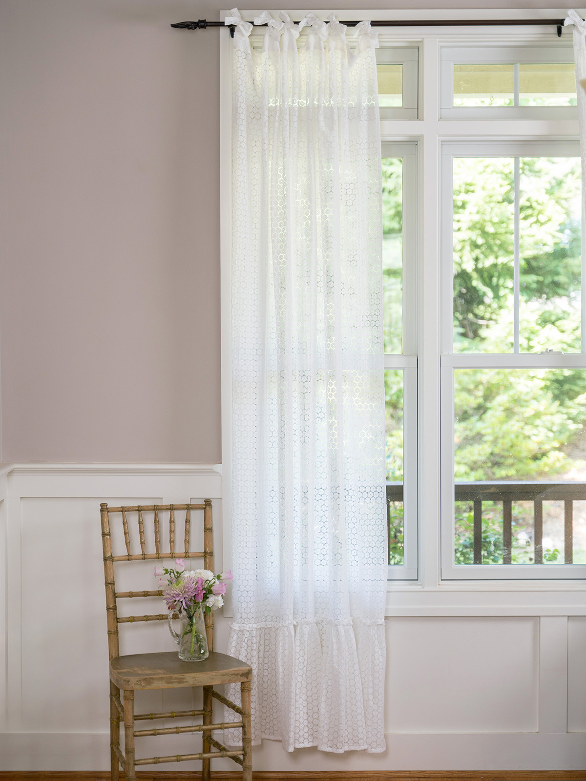 Daisy Lace Cafe Curtain Set of 2 | Shop Beautiful Designs by April Cornell