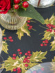 Winterberry Tablecloth - Black | Shop Beautiful Designs by April Cornell