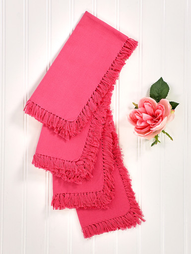 Essential Napkin Set of 4 - Pink | Shop Beautiful Designs by April Cornell