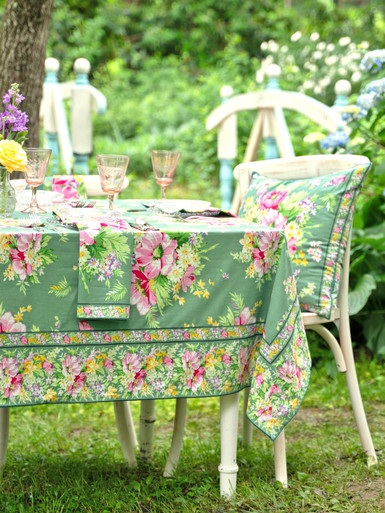 Charming Tablecloth - Jade Green | Shop Beautiful Designs by April Cornell