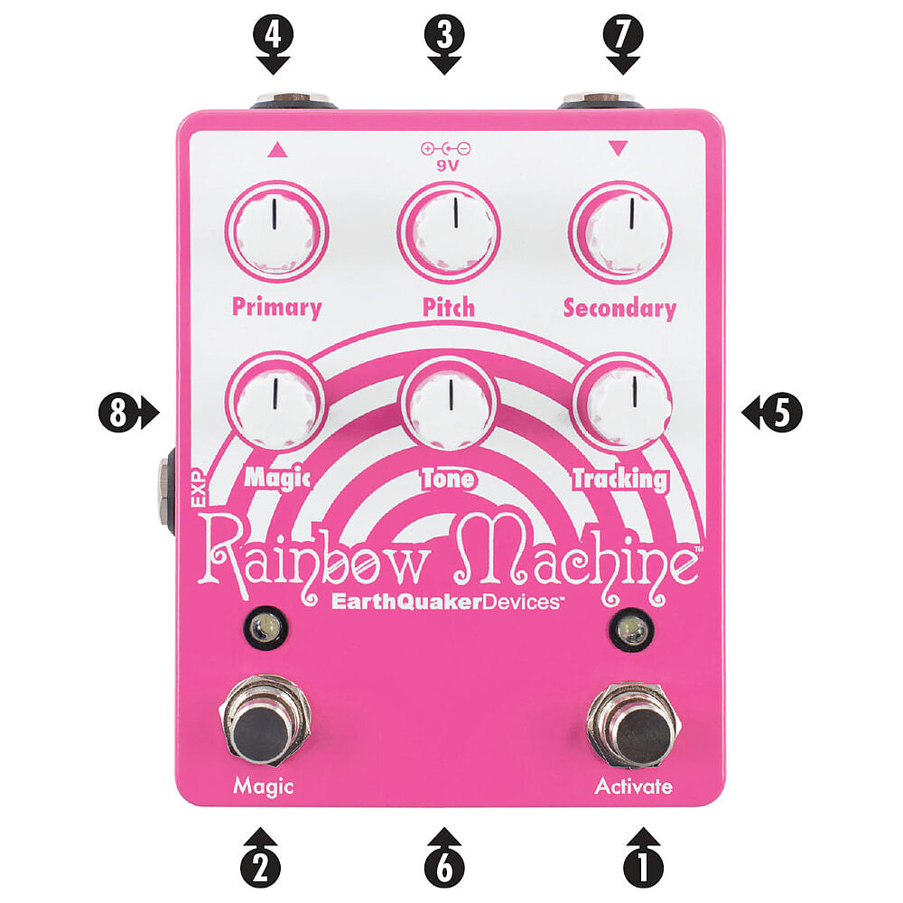 EarthQuaker Rainbow Machine V2 Polyphonic Pitch Shifting Modulator Guitar Effect Pedal - Gelb Music