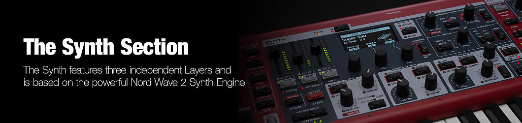 Nord Stage 4 73 with a fully weighted Triple Sensor keybed with ...