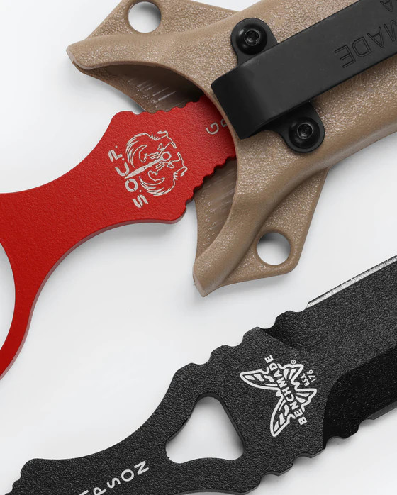 Benchmade 176BK-Combo SOCP Dagger Knife w/ Trainer Blade (3.22" Black ...