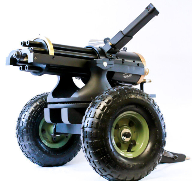 Tippmann Armory - 9mm Crank Gatling Gun 10" Wagon Wheels - Shop Black Rifle