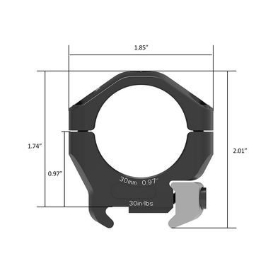 Arken Halo Titanium Scope Rings - 30mm, Low (0.97) - Shop Black Rifle