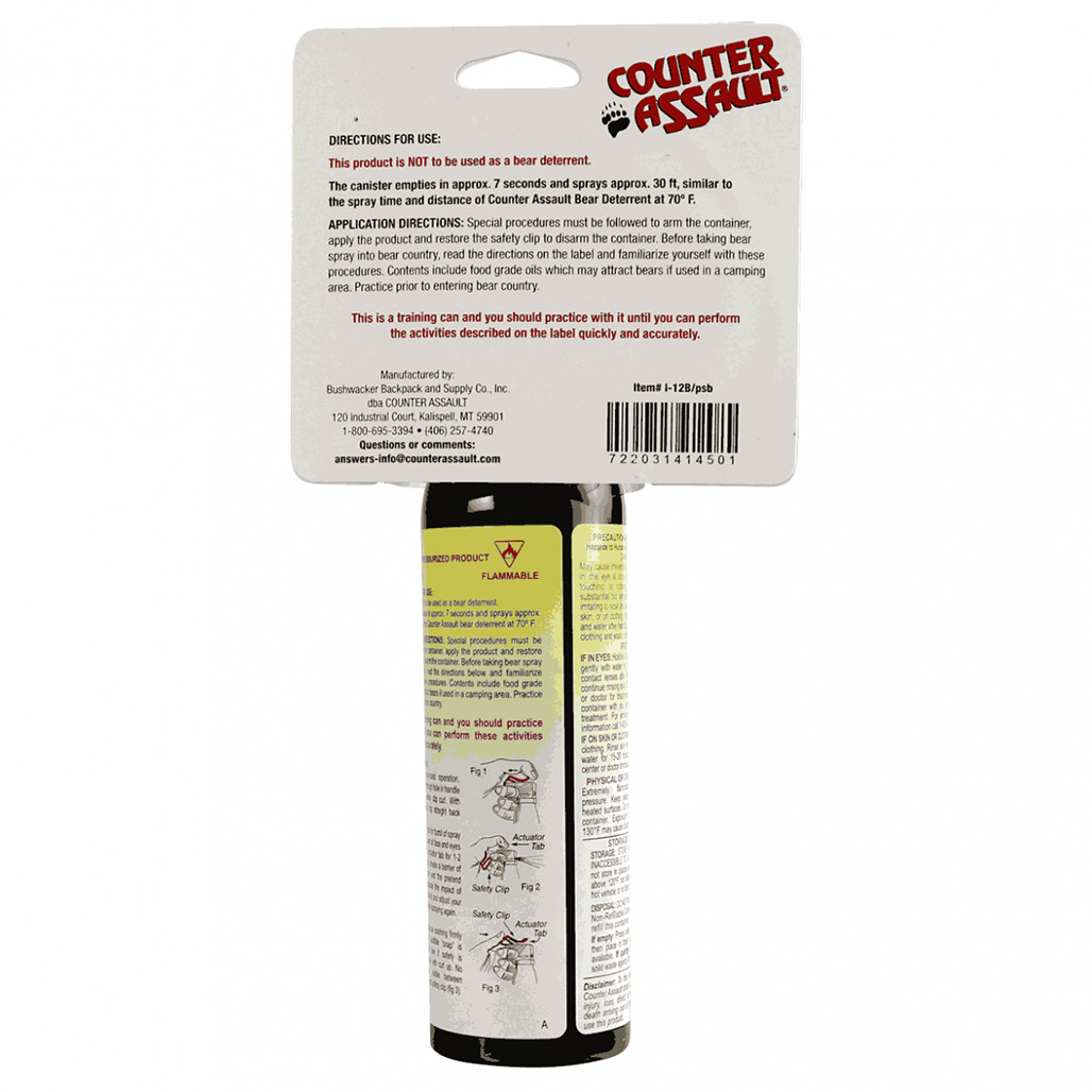 Bear Spray Inert Training Canister - 6th Avenue Outfitters Co-op