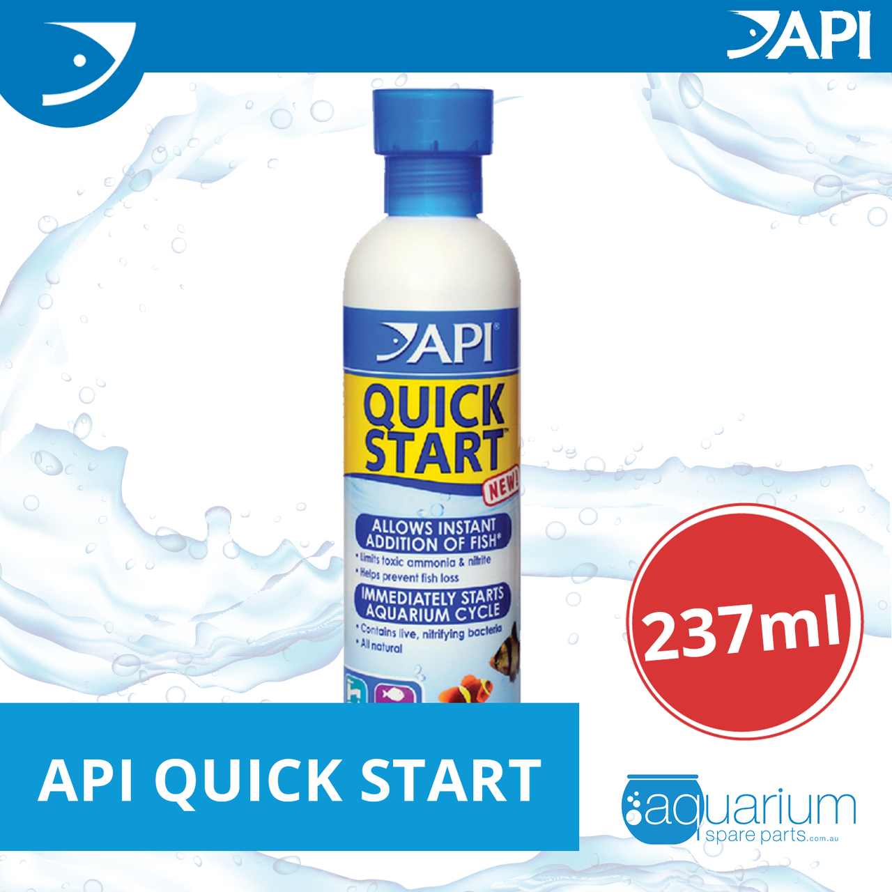 Aquatic - API - Treatments - Quick Start - Aquarium Spare Parts