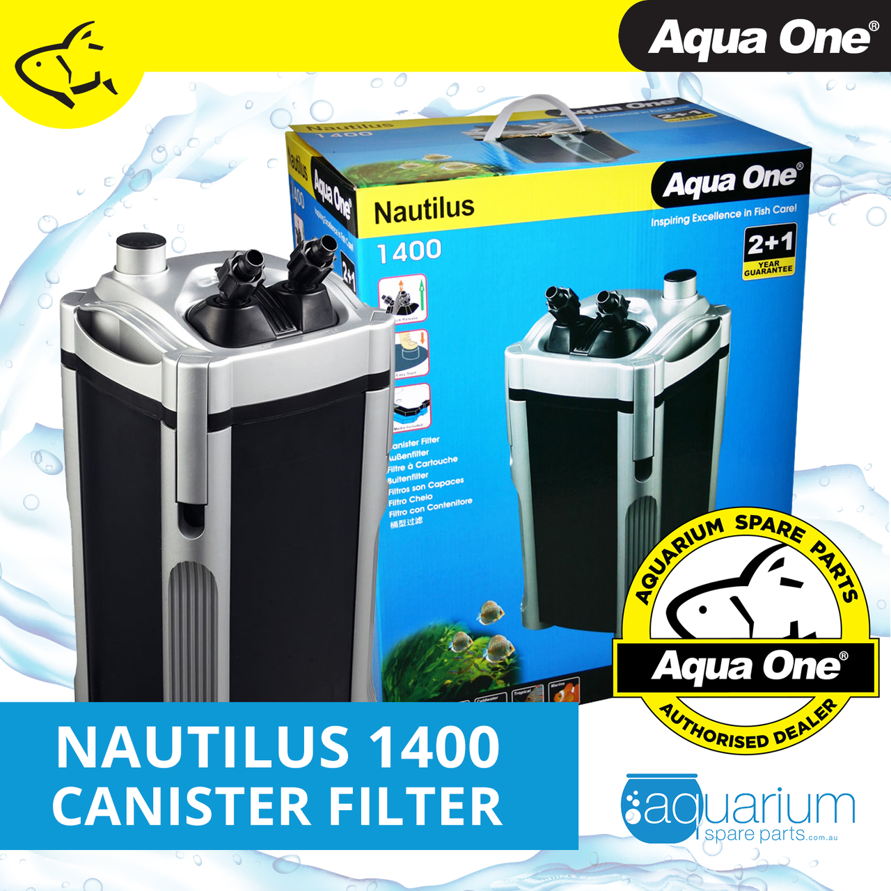 Aquatic - Aqua One - Canister Filters - Nautilus Series - Nautilus 1400 ...