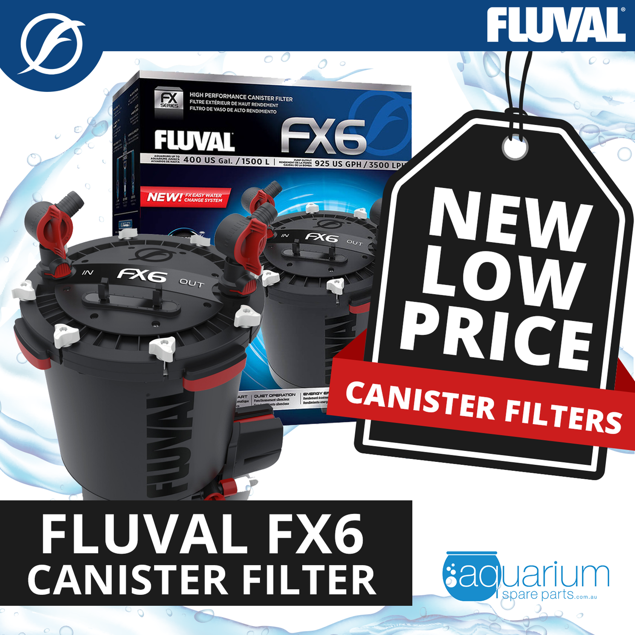 Aquatic - Fluval - Canister Filters - FX Series - FX6 Filter - Aquarium ...