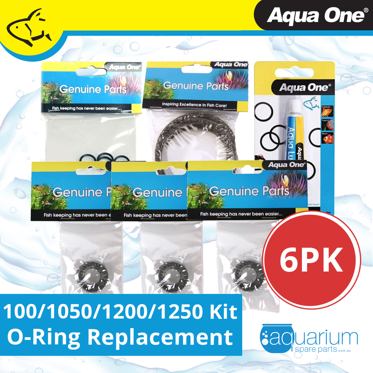 Aqua One 1000/1050/1200/1250 Canister Filter O-Ring Replacement Kit