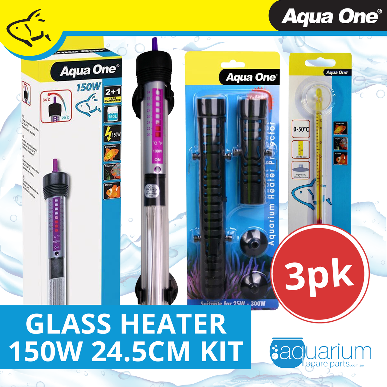 Aqua One Heater 150w - 24.5cm (11305)