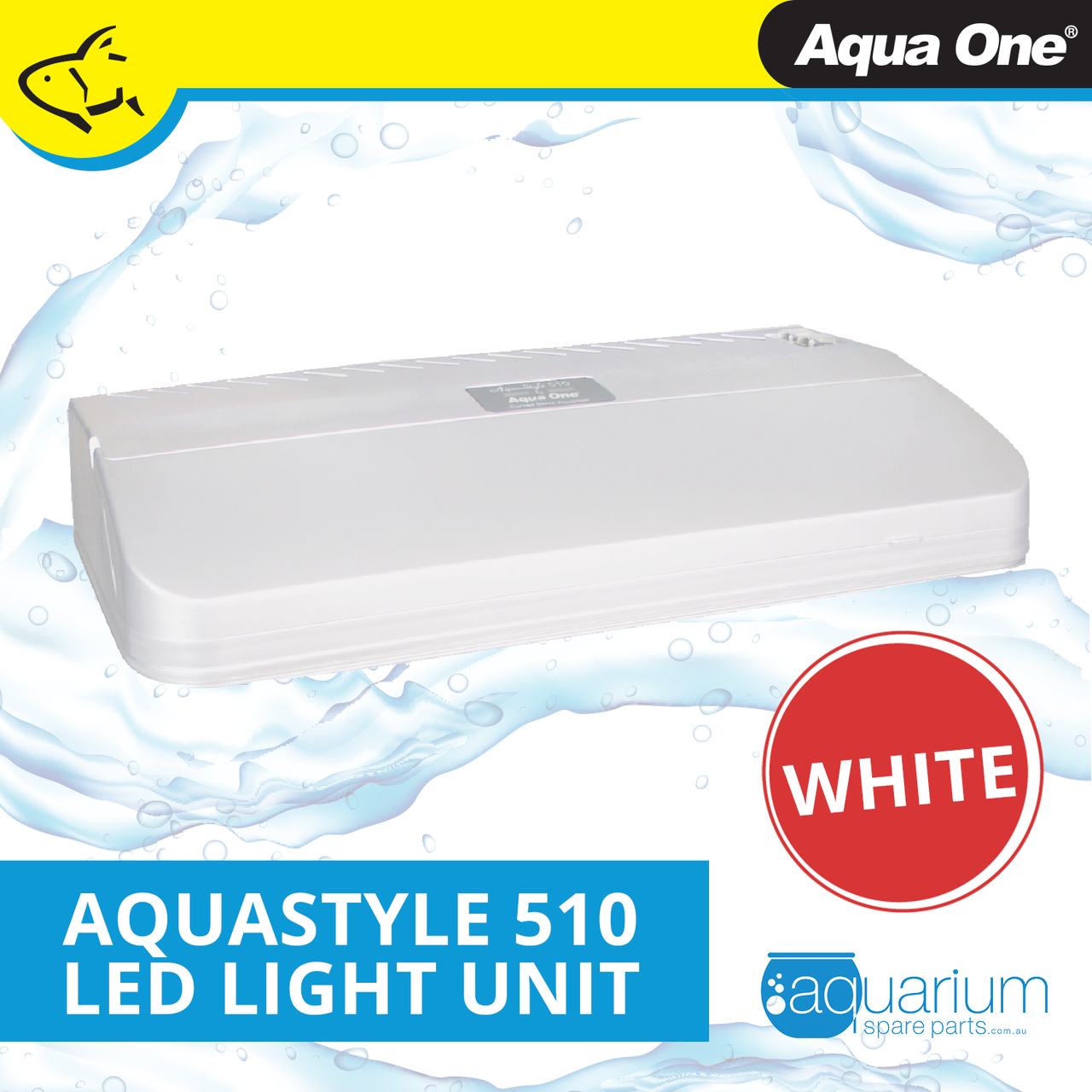 Aqua One AquaStyle 510 Complete LED Light Unit White (10708GWH)