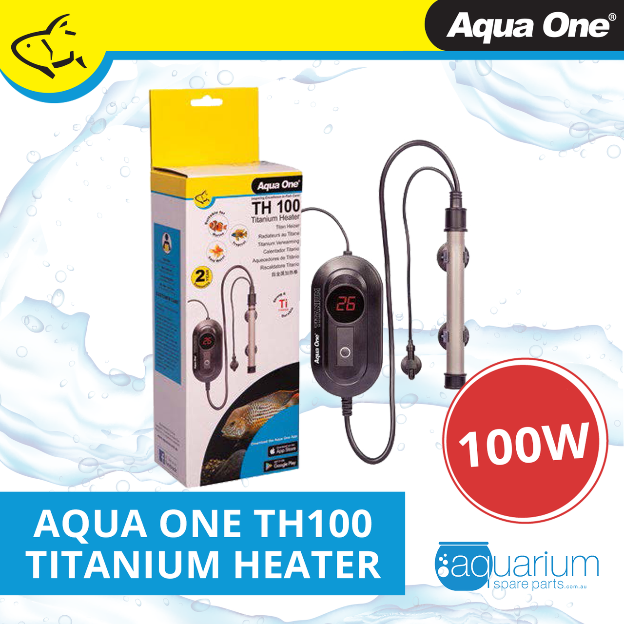 Aquatic - Aqua One - Heaters - Titanium Heaters - Aquarium Spare Parts