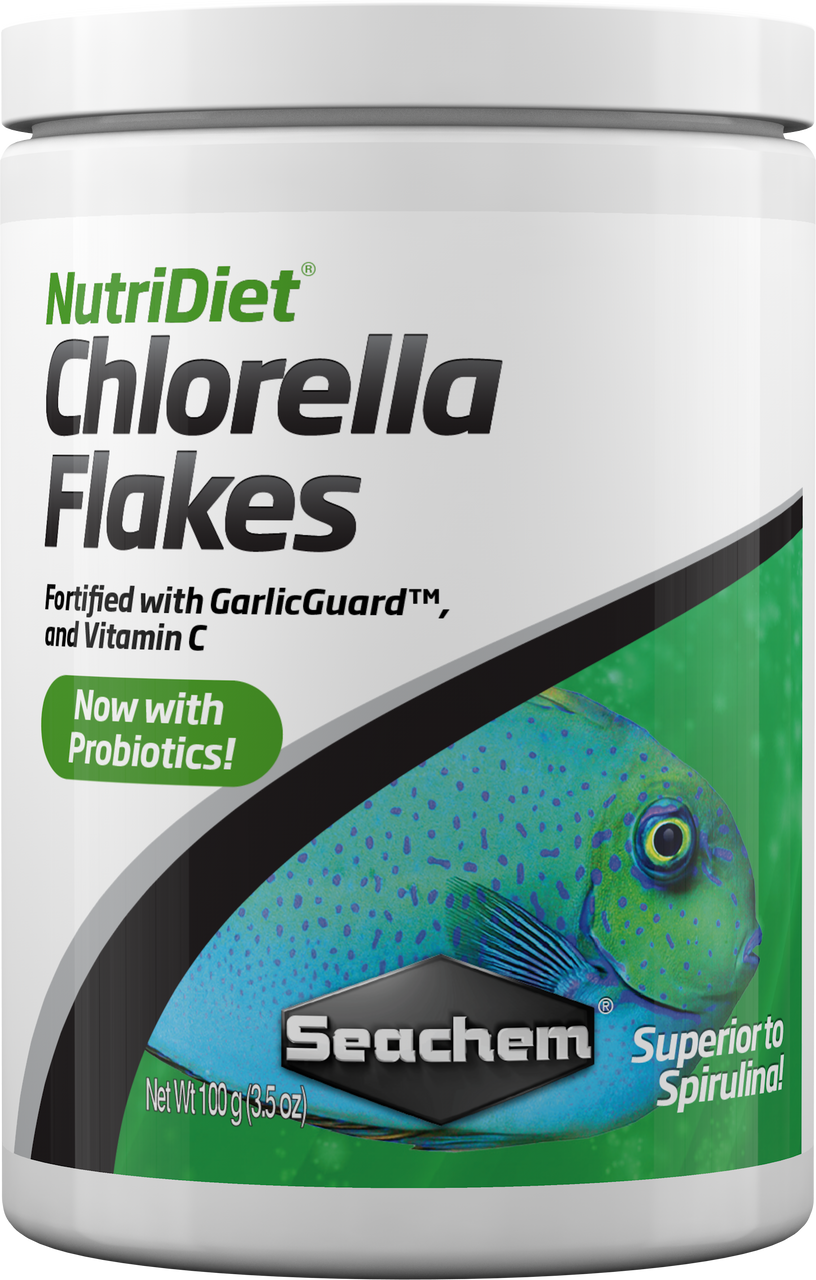 Seachem Nutridiet Chlorella Flakes w/ Probiotic 100g (SC1114)