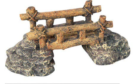 Aqua One Wooden Bridge On Rock Ornament 11.5x5.5x5cm (37475)