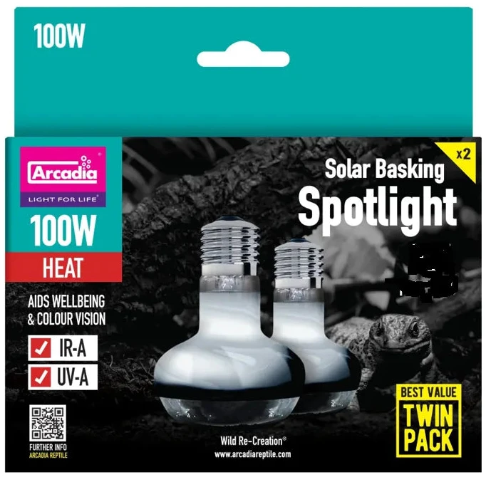 Arcadia Twin Pack Solar Basking Spot 100w x 2 (MF00081)