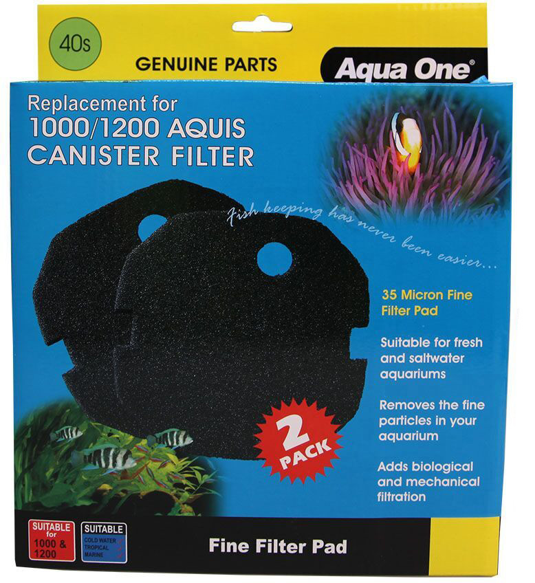 Aqua One Aquis 1000/1200 Sponge Pad - 35ppi (2pk) 40s (25040s)