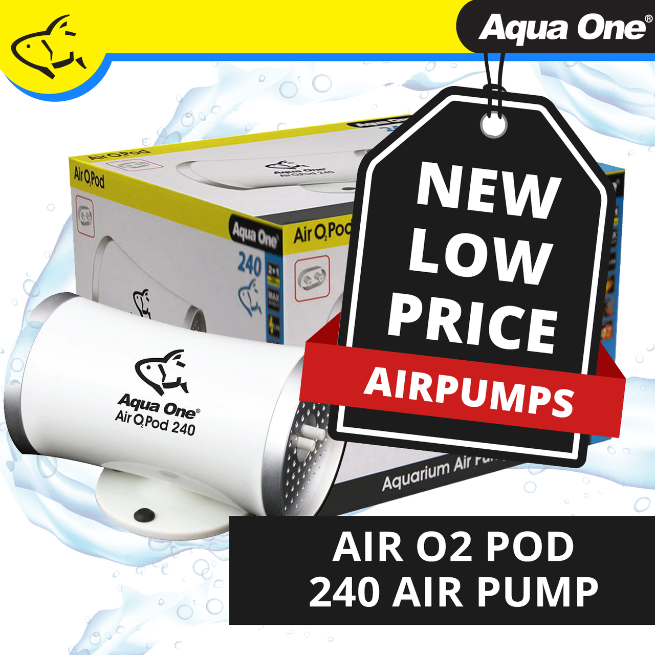 Aqua One Air O2 Pod 240 Air Pump (10849)
