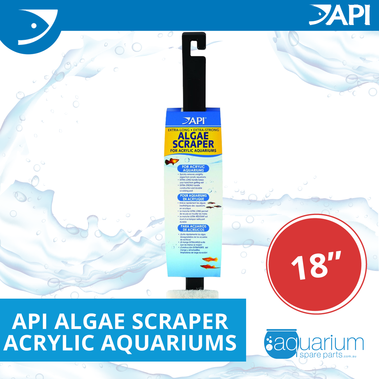 API Algae Scraper for Acrylic Aquariums