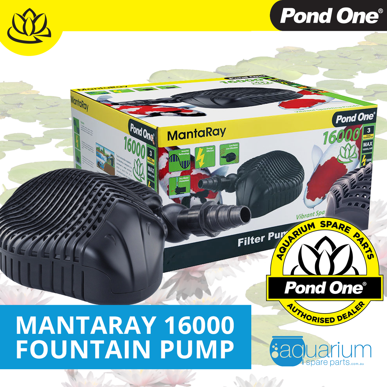 Pond One MantaRay 16000 Fountain Pump (93010)