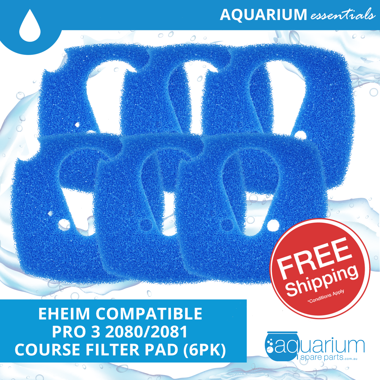 Eheim Compatible Pro 3 2080/2081 Course Filter Pad (6pk)