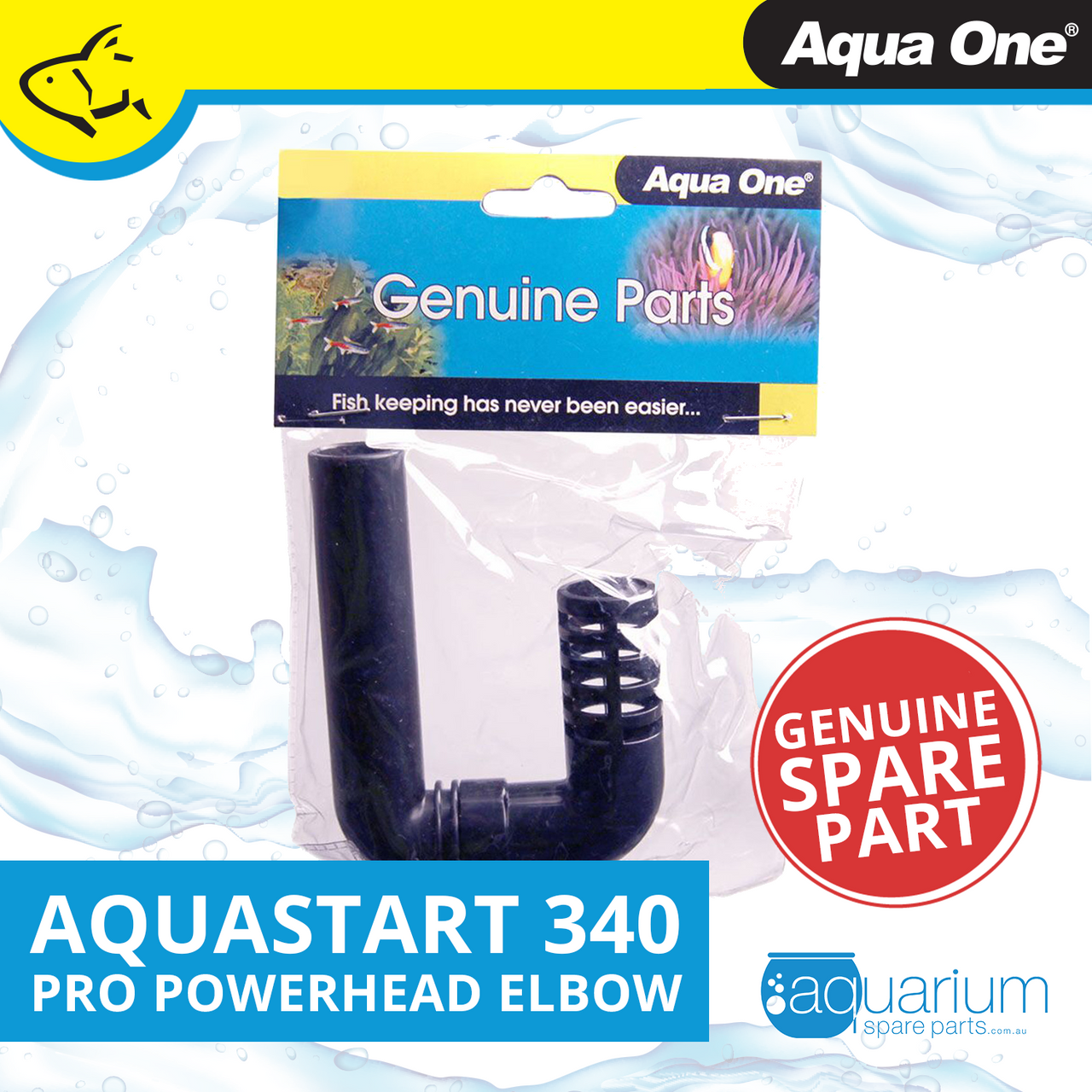 Aqua One AquaStart 340 Pro Powerhead Elbow Adapter w/ diffuser (11085)