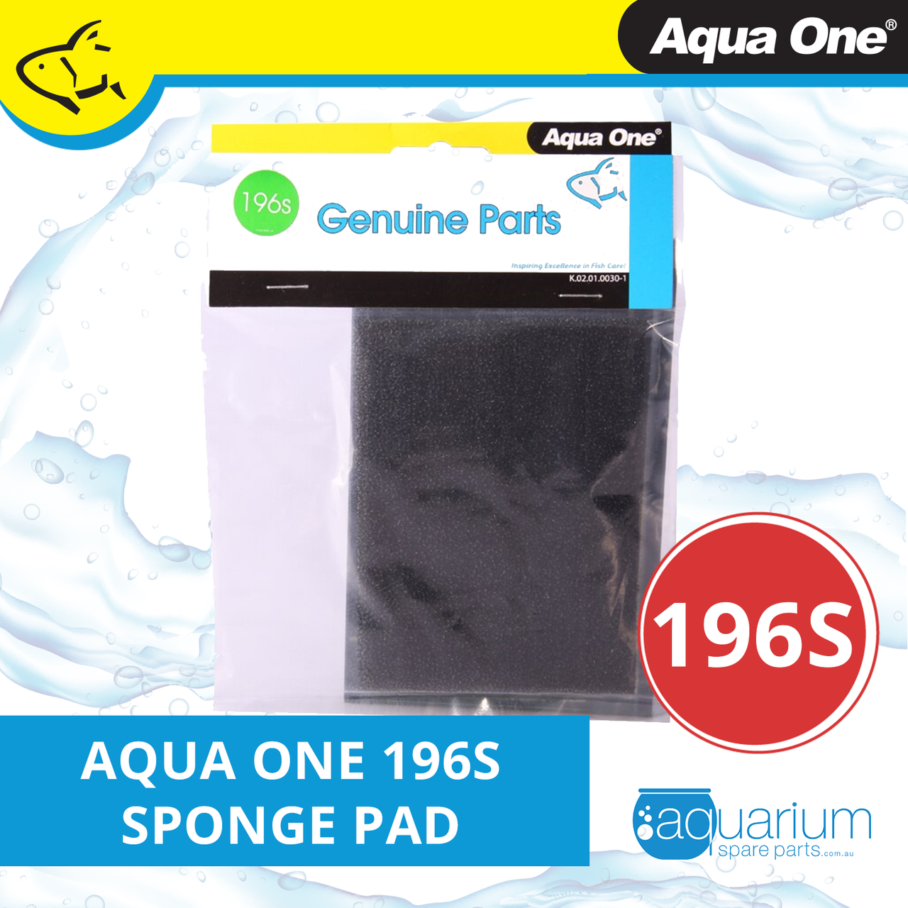 Aqua One HFX 70, 100, 150, 200 Sponge (2pk) 196s (25196s)