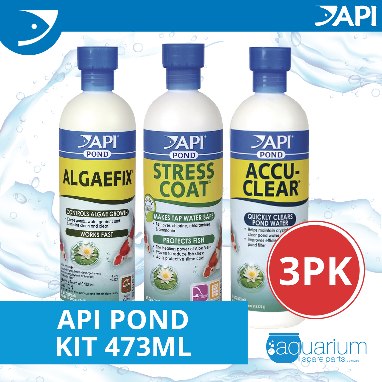 API Pond Kit 473ml (3 pack)