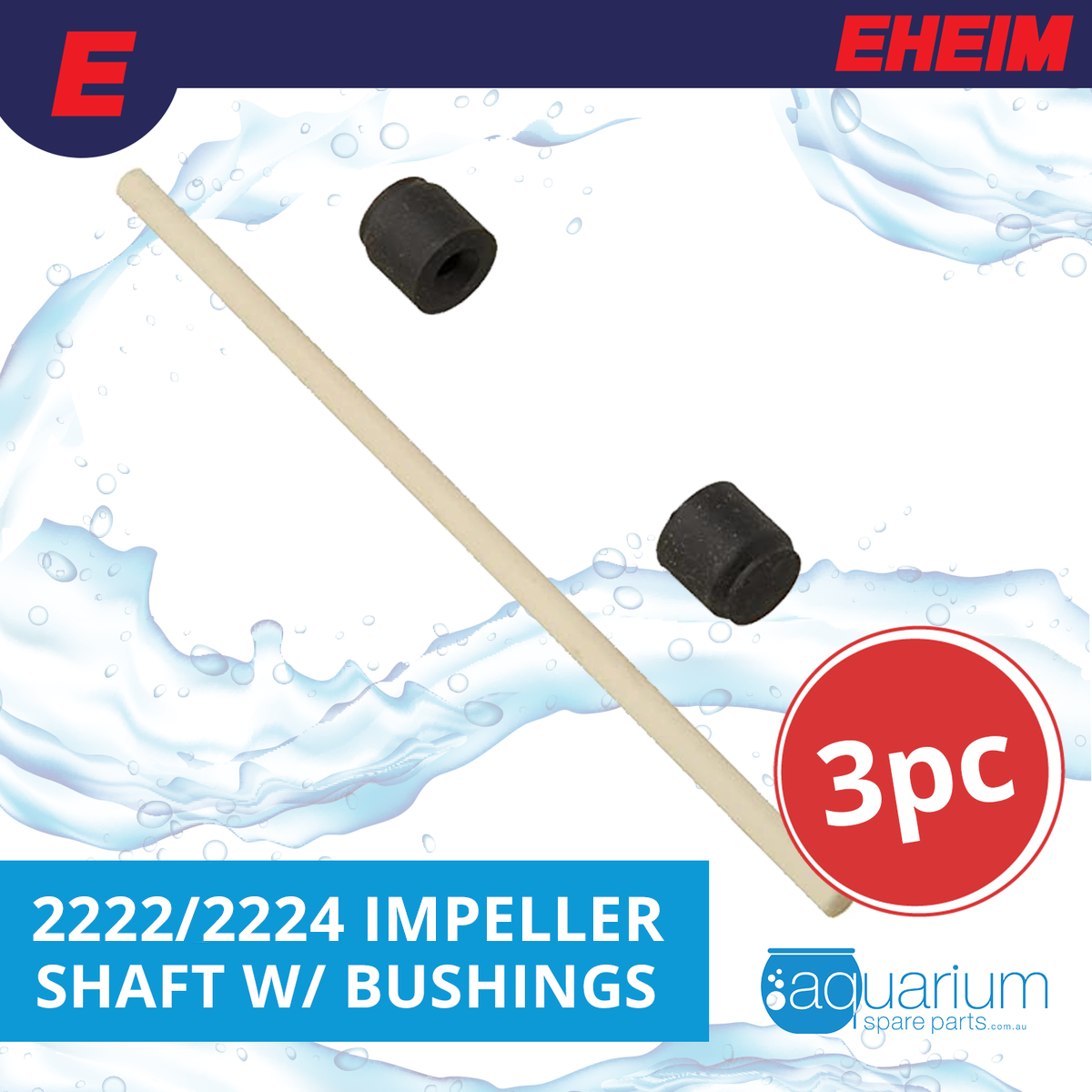 Eheim 2224 Impeller Shaft w/ Bushings (7433720)