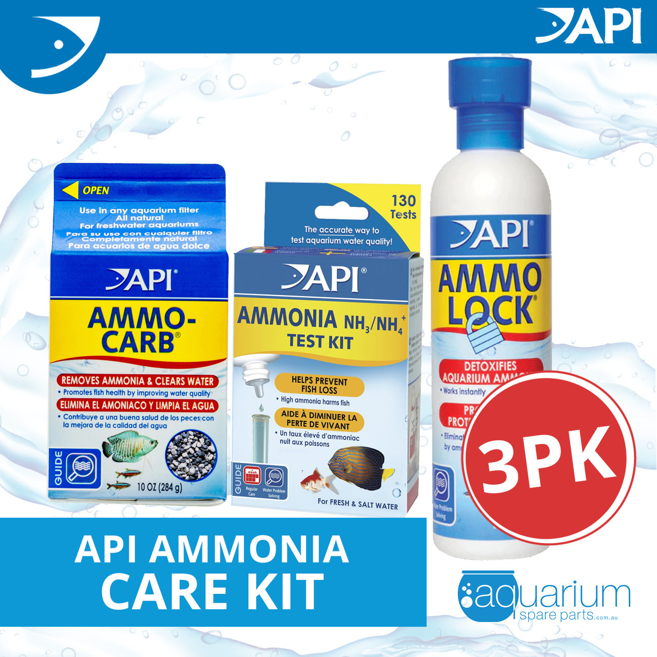 API Ammonia Care Kit (3 pack)
