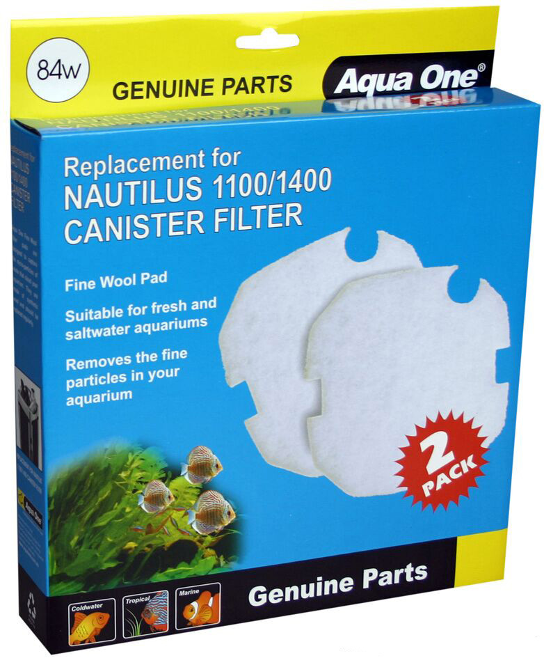 Aqua One Nautilus 1100/1400 Wool Pad (2pc) 84w BULK BUY 5pk
