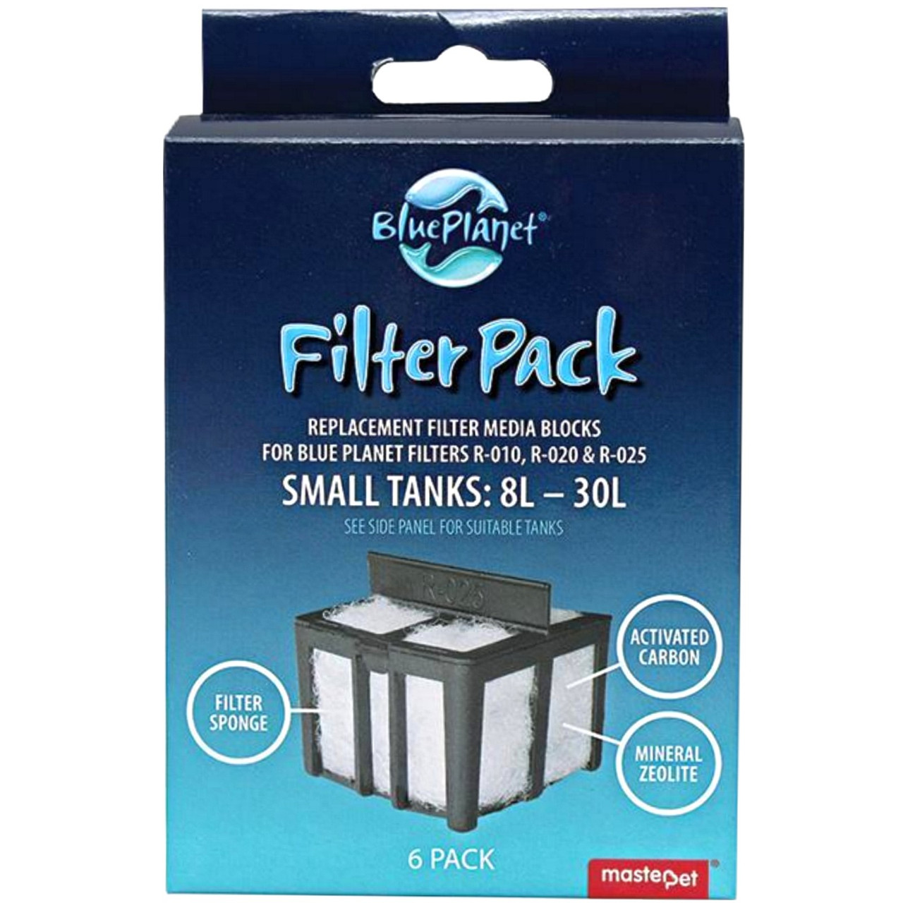 Blue Planet Filter Media for Small Tanks (8-30L) 6pk