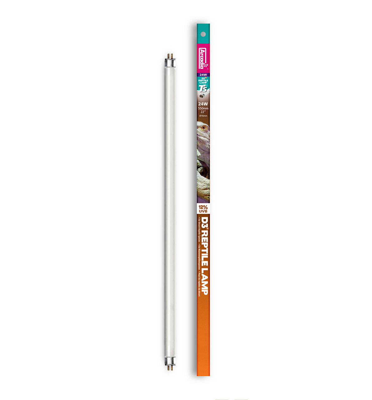 Arcadia D3+ Desert 12% T5 UVB Tube - 24W 550mm (MF06523)