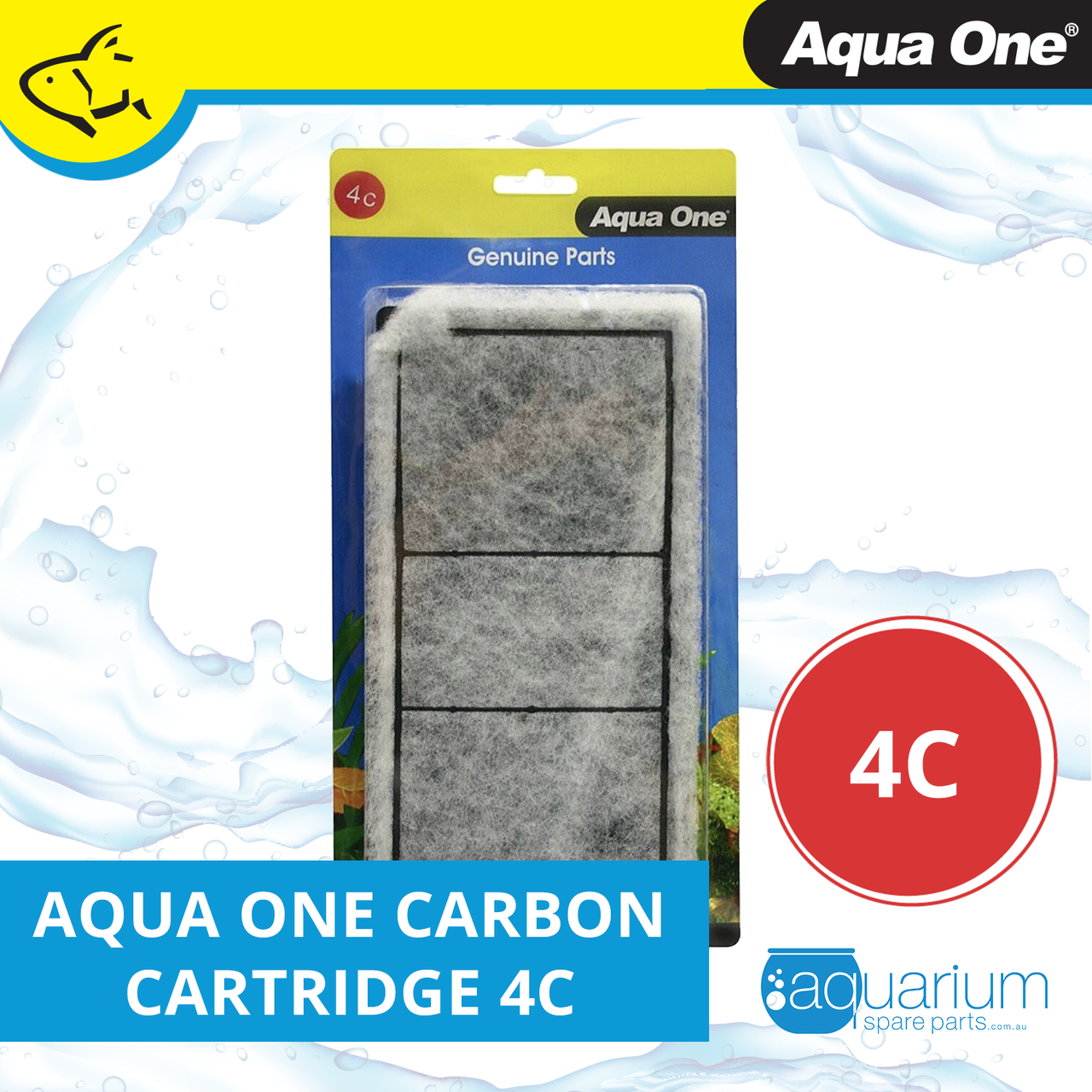 Aqua One AquaStyle 850 Carbon Cartridge (2pc) 4c (25004c)