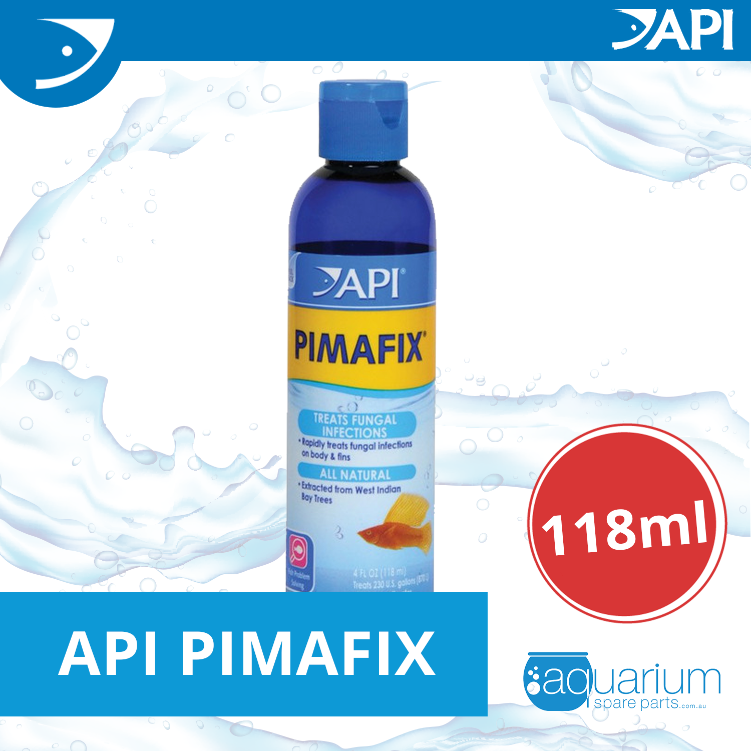 Aquatic - API - Treatments - Pimafix - Aquarium Spare Parts