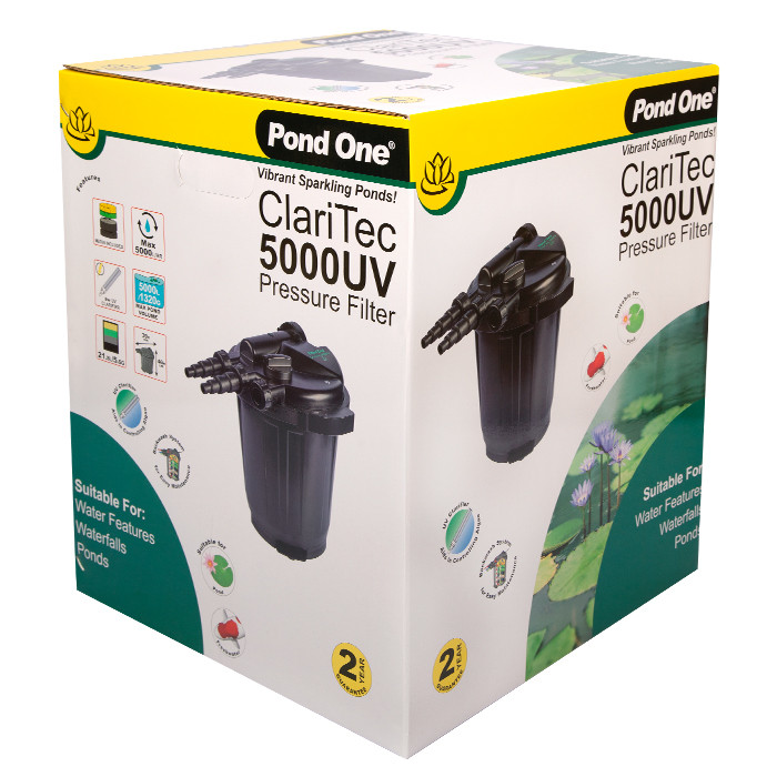 Pond One ClariTec 5000UV Pressurised Filter with 9W UVC (93046)