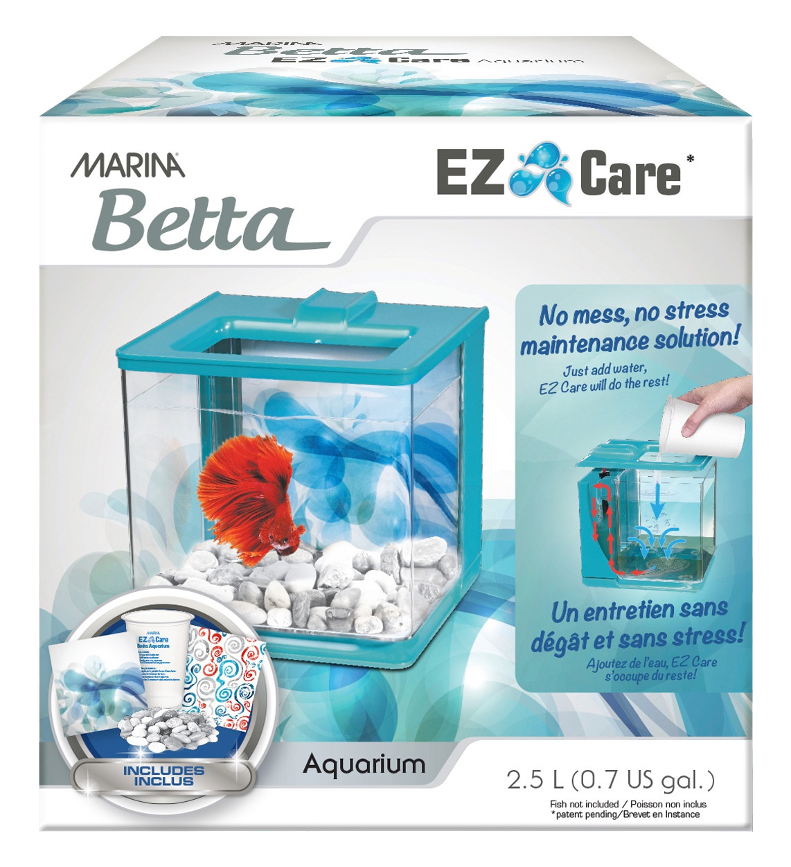 Marina Betta EZ Care Aquarium 2.5L - Blue