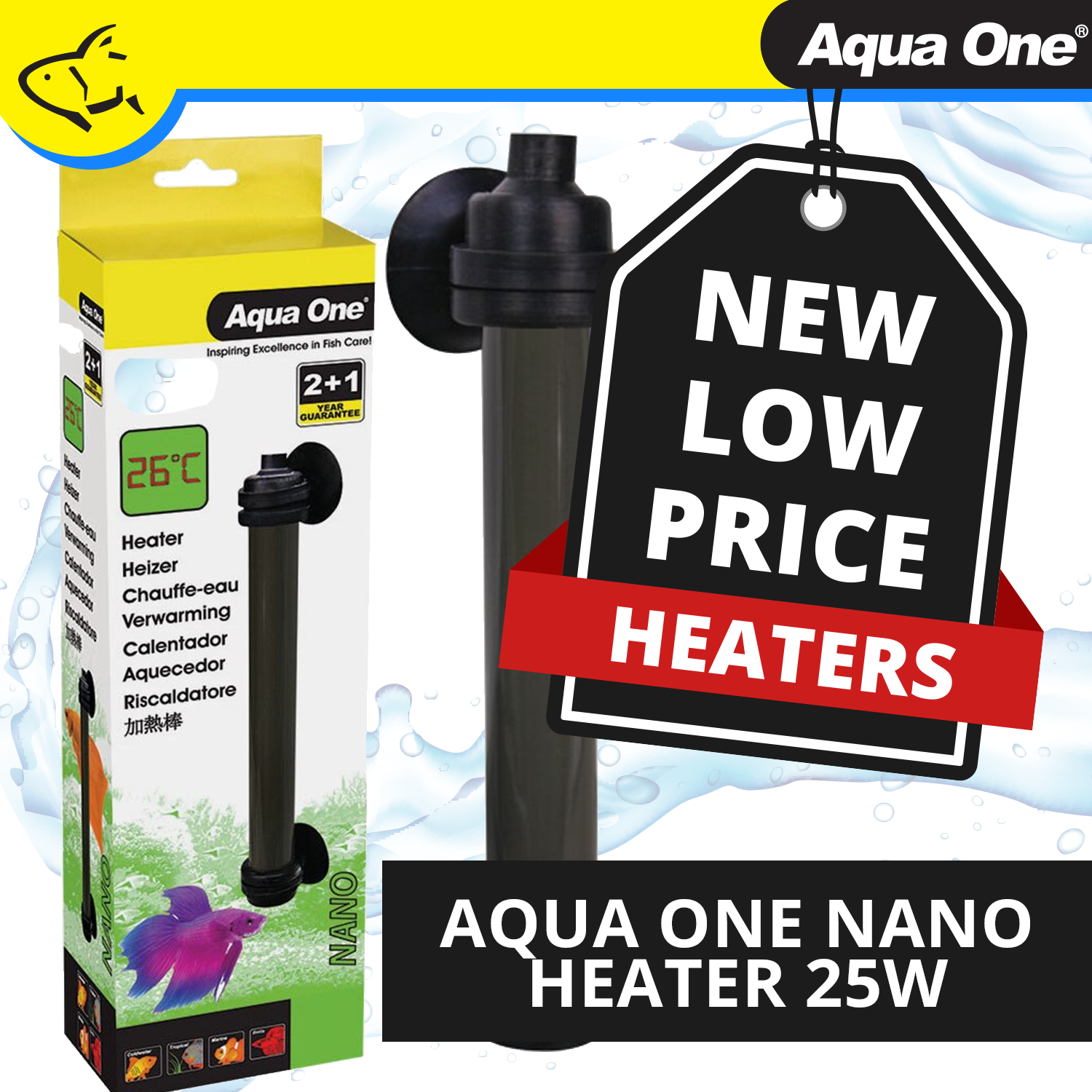 Aquatic - Aqua One - Heaters - Nano Heaters - Aquarium Spare Parts