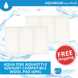 Aqua One Compatible AquaStyle 620/620T Wool Pad (6 pack)