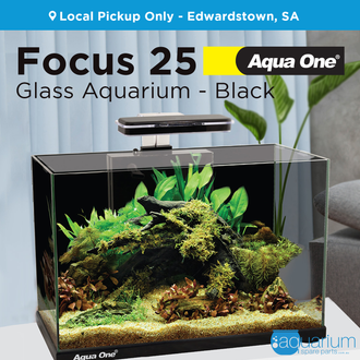 Aqua One Focus 25 Glass Aquarium Black (56222BK)