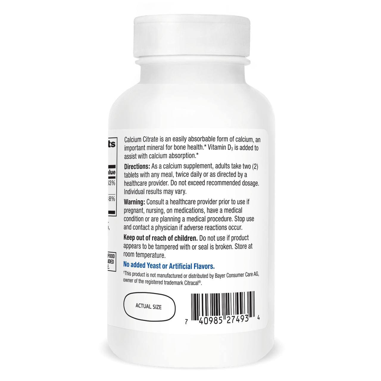 Calcium Citrate +D3 Maximum by 21st Century