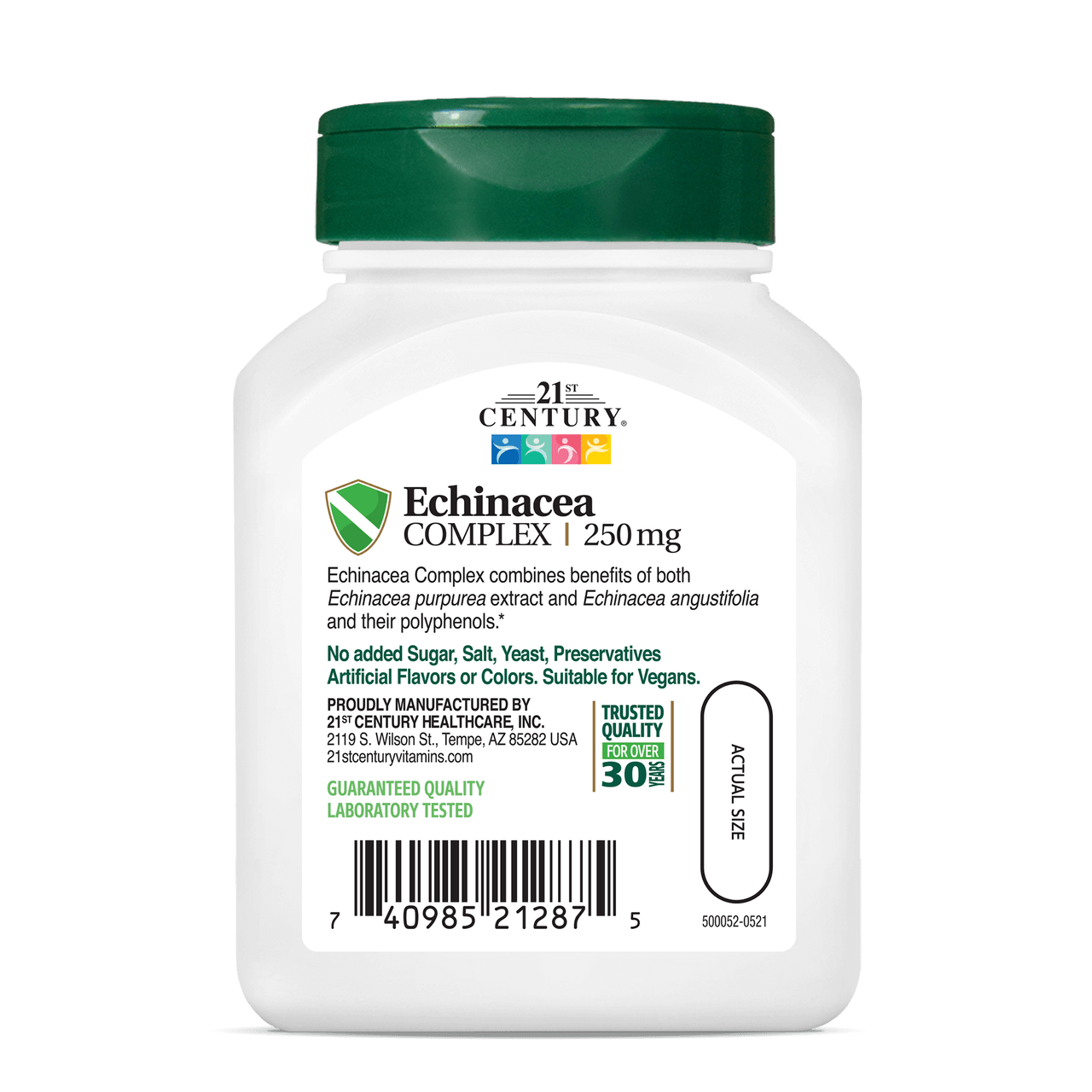 Echinacea Complex 250mg 60 Vegetarian Capsules 21st Century