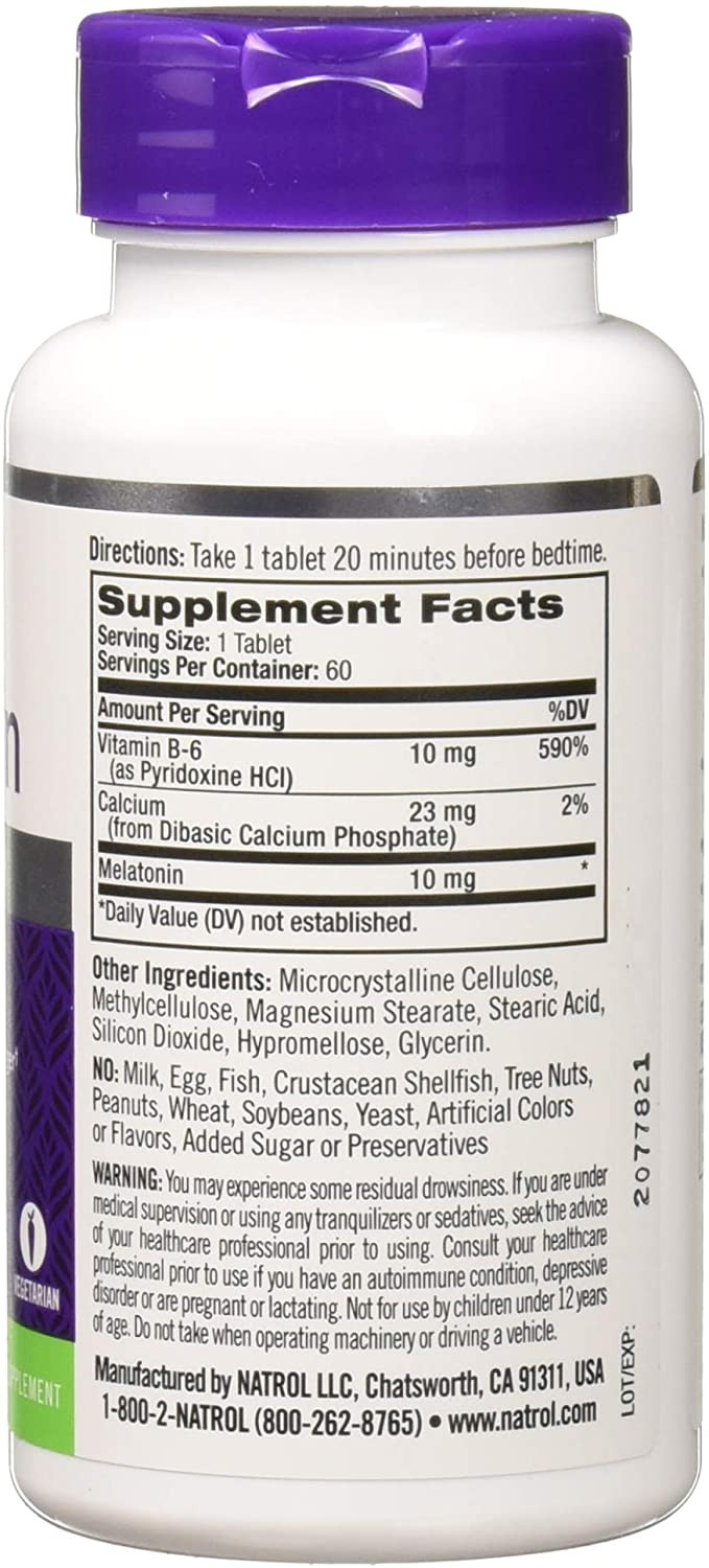 Melatonin 10mg Advanced Sleep - Natrol 60 Tablets