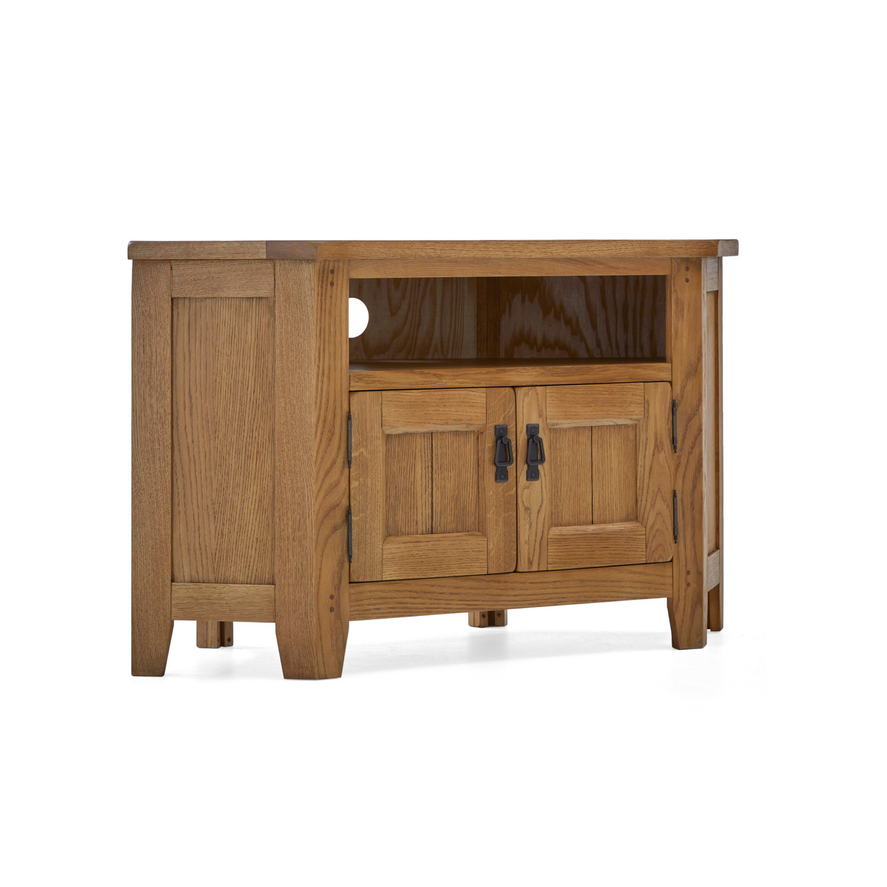 Cambridge Oak Large Corner TV Unit