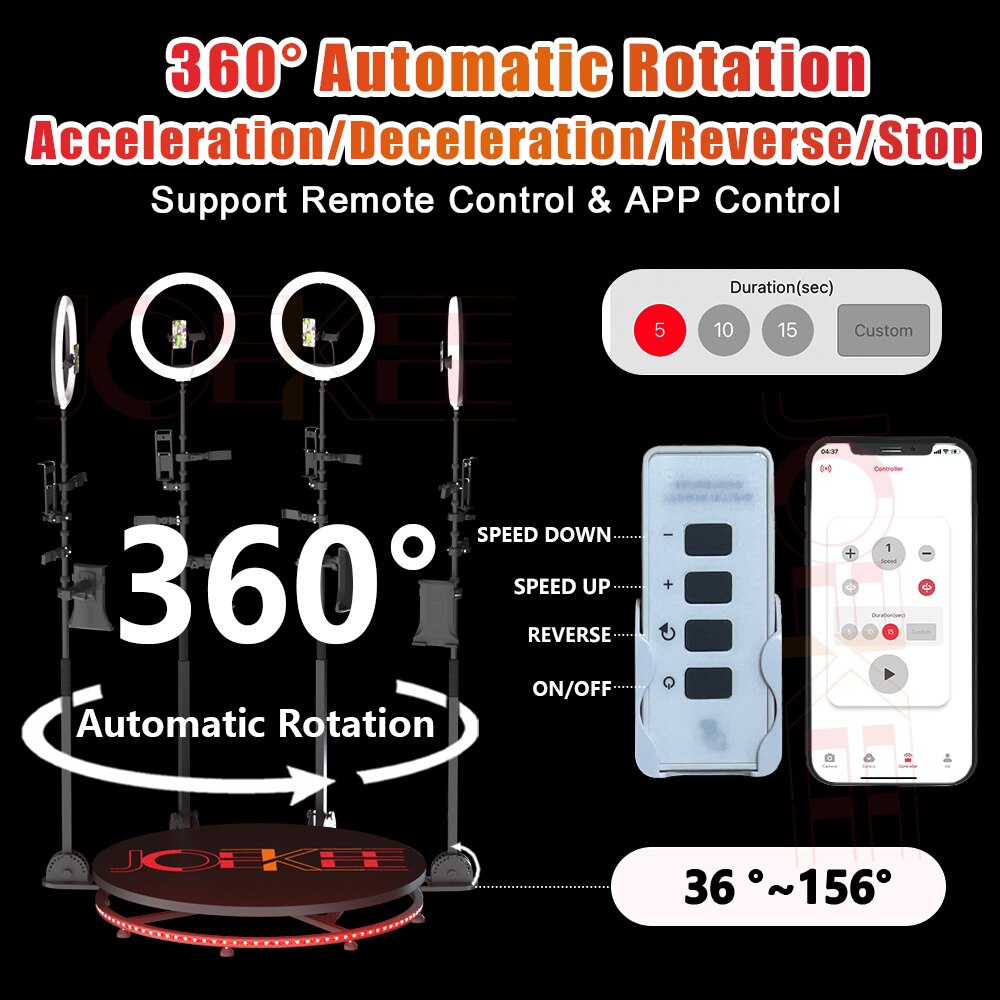 QueenLine 360 Photo Booth With Application Rotating Automatic Machine ...
