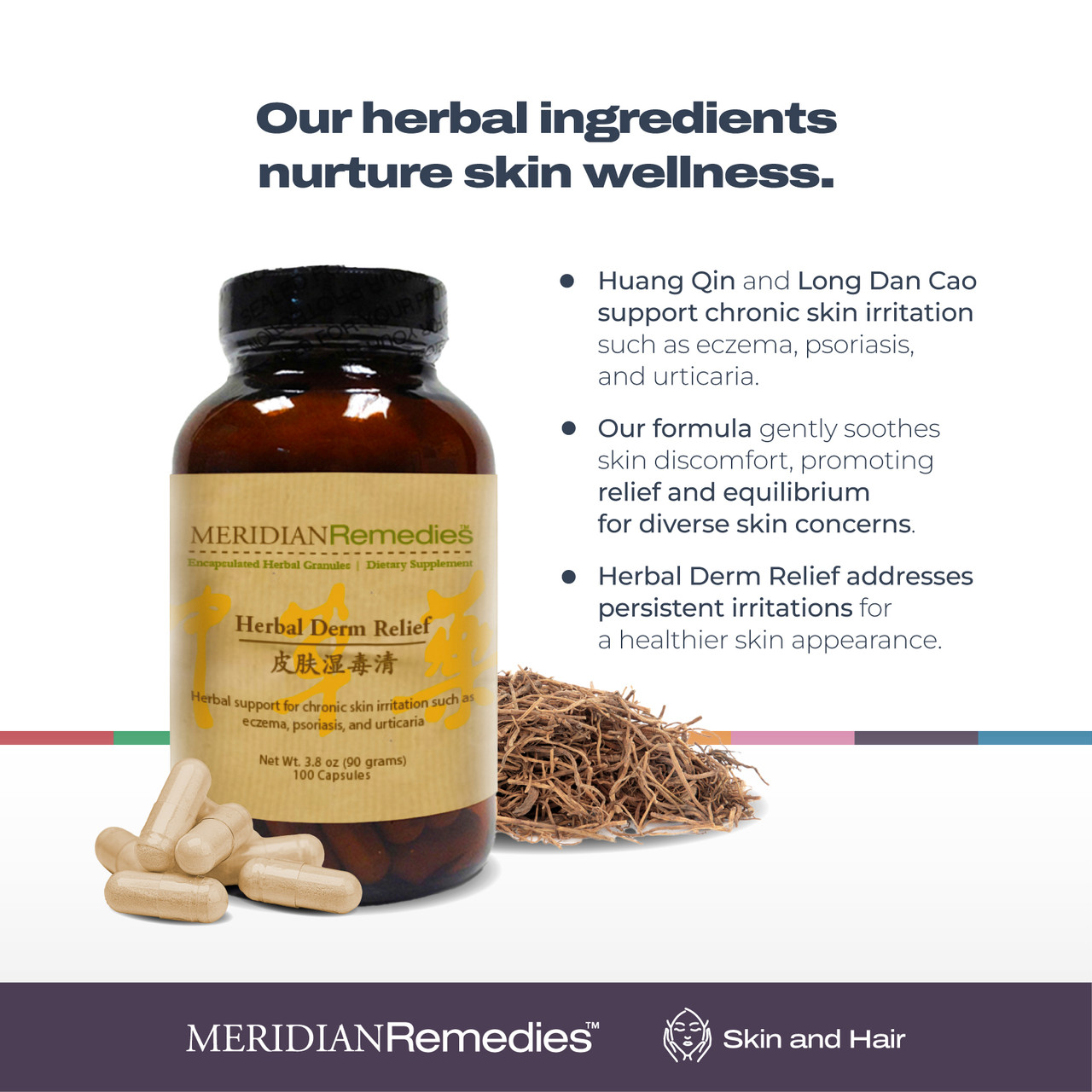 Meridian Remedies Herbal Derm Relief (100 Caps) | MERIDIAN REMEDIES ...