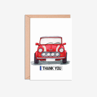 Classic Car A6 Thank You Illustration Cards 5 Pack | Typhoon Studios