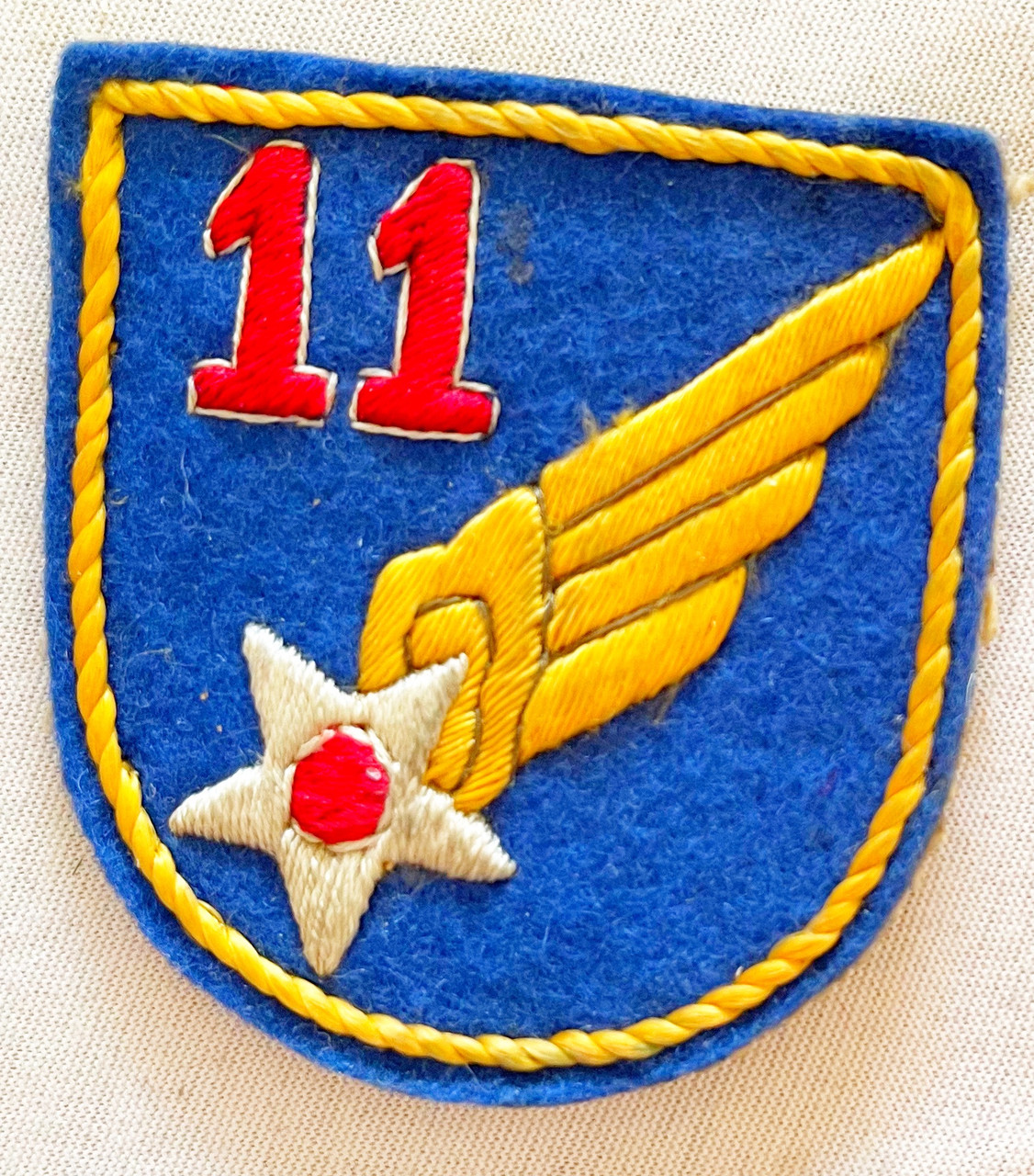 SOLD, Ww2 us 11 air force bullion patch